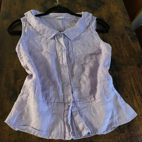 J. Jill | Tops | Jjillfloralembroideredpurpleblouse | Poshmark